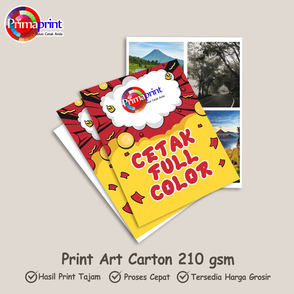 Cetak Art Carton 210 gsm A3+ 32 x 48 cm - Prima Mandiri Digital Printing